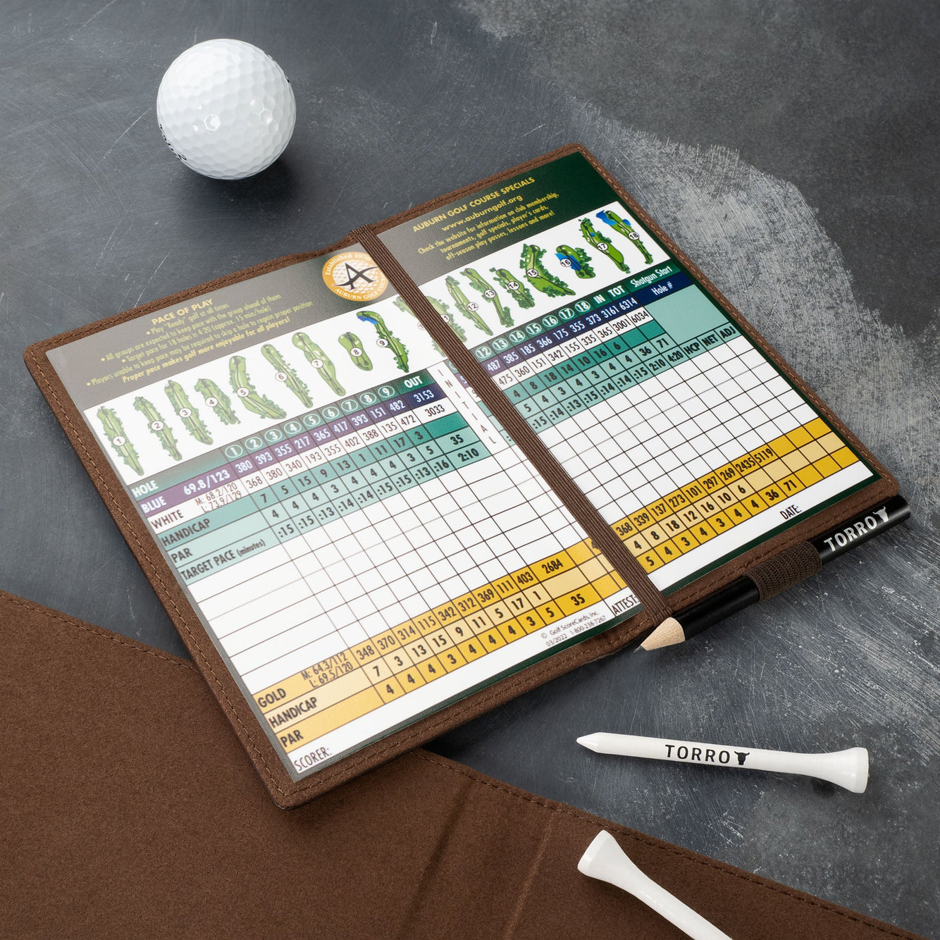 Leder-Golf-Scorecard-Halter und Yardage-Buchcover (PRO Edition) - TORRO ...